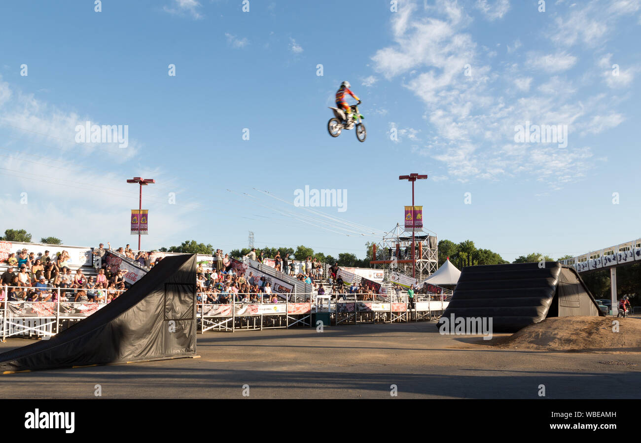 Freestyle motocross bike event at the 2012 California State Fair held ...