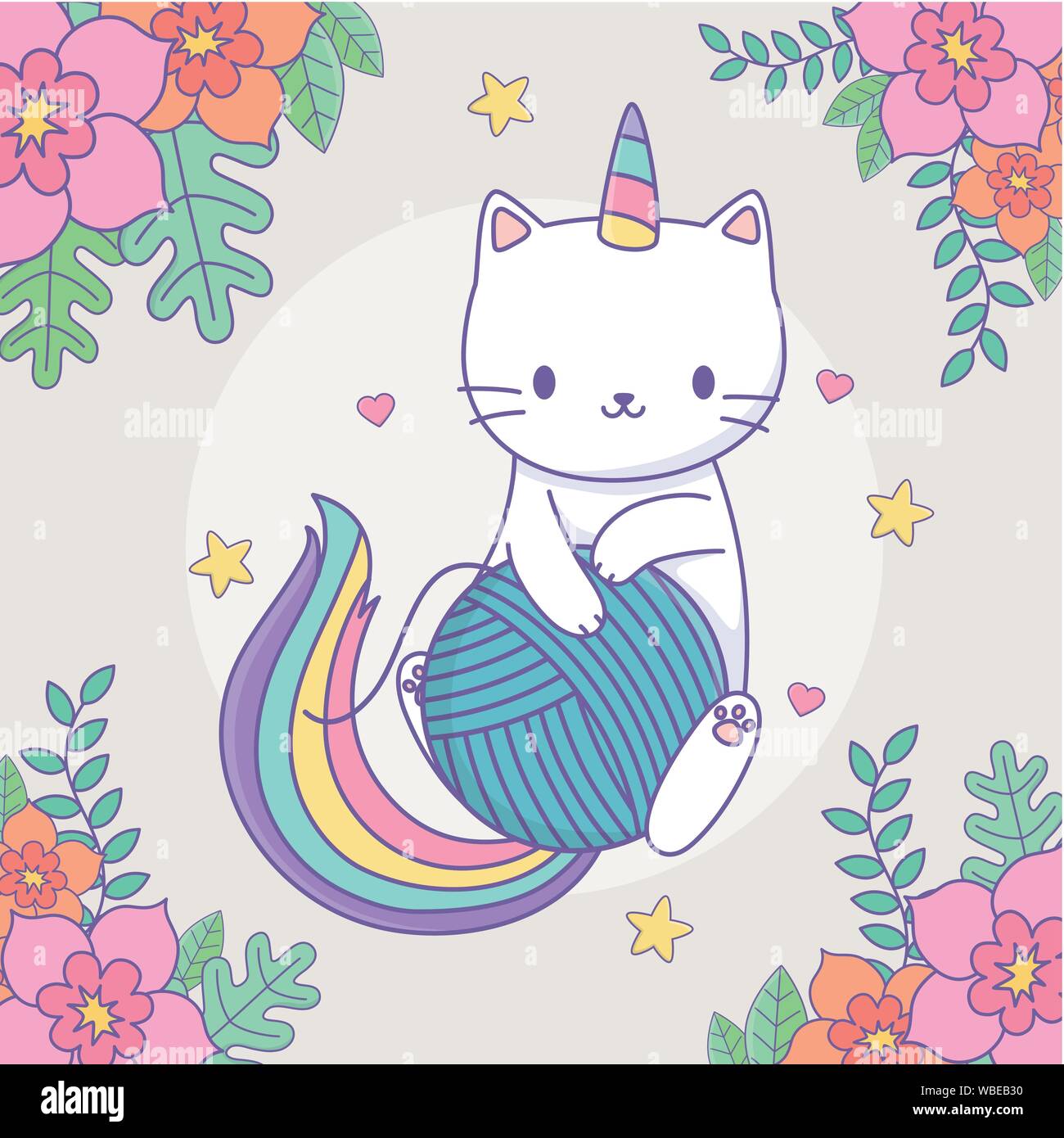 Cute cat unicorn coloring page hi-res stock photography and images - Alamy