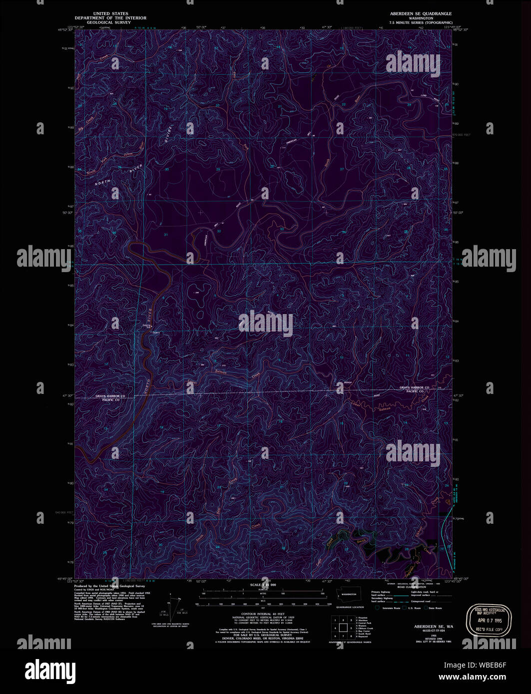 Map of aberdeen washington hi-res stock photography and images - Alamy