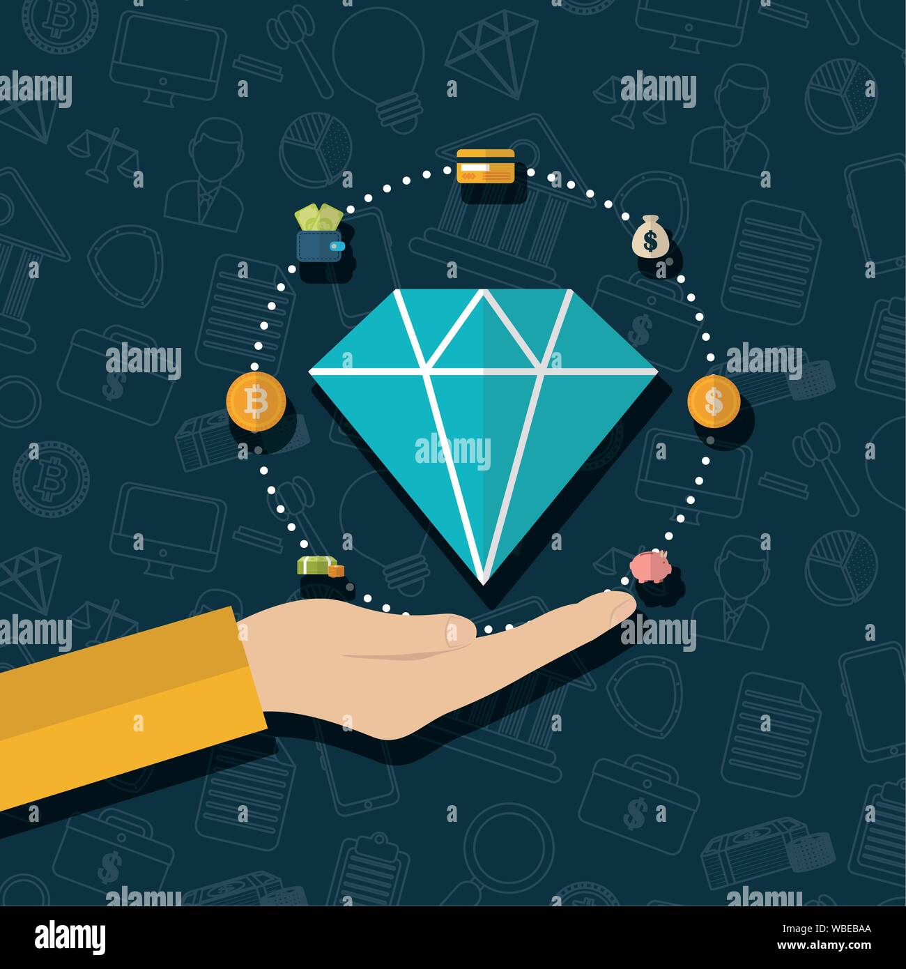 finance icons flat design Stock Vector Image & Art - Alamy