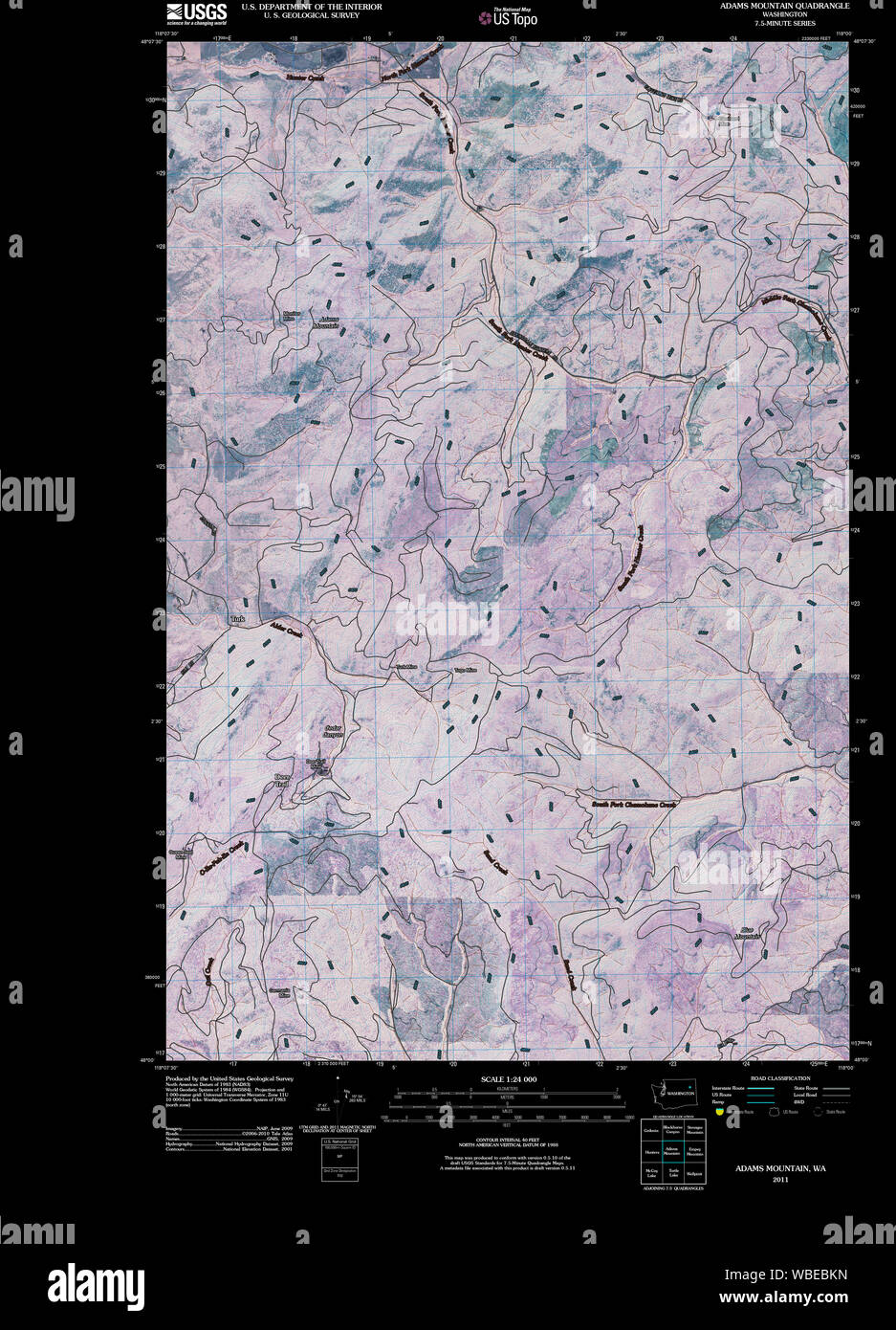 Adams state map hi-res stock photography and images - Alamy