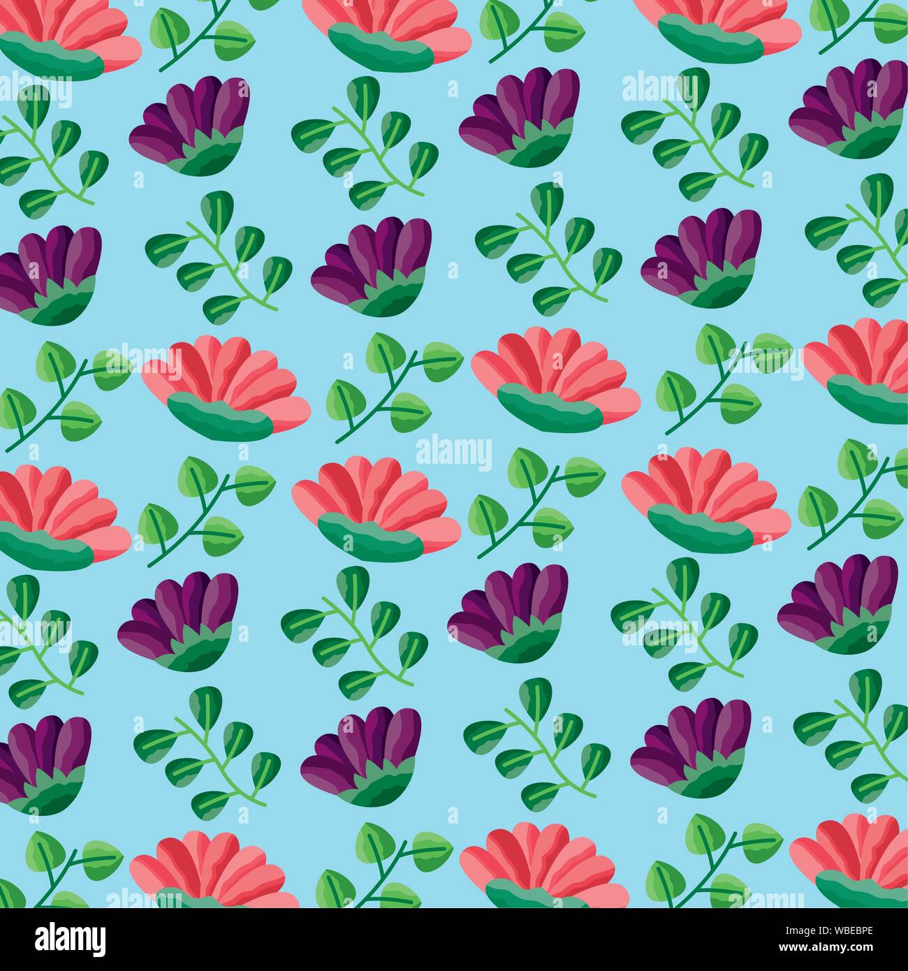 background flowers leaves foliage decoration Stock Vector Image & Art ...