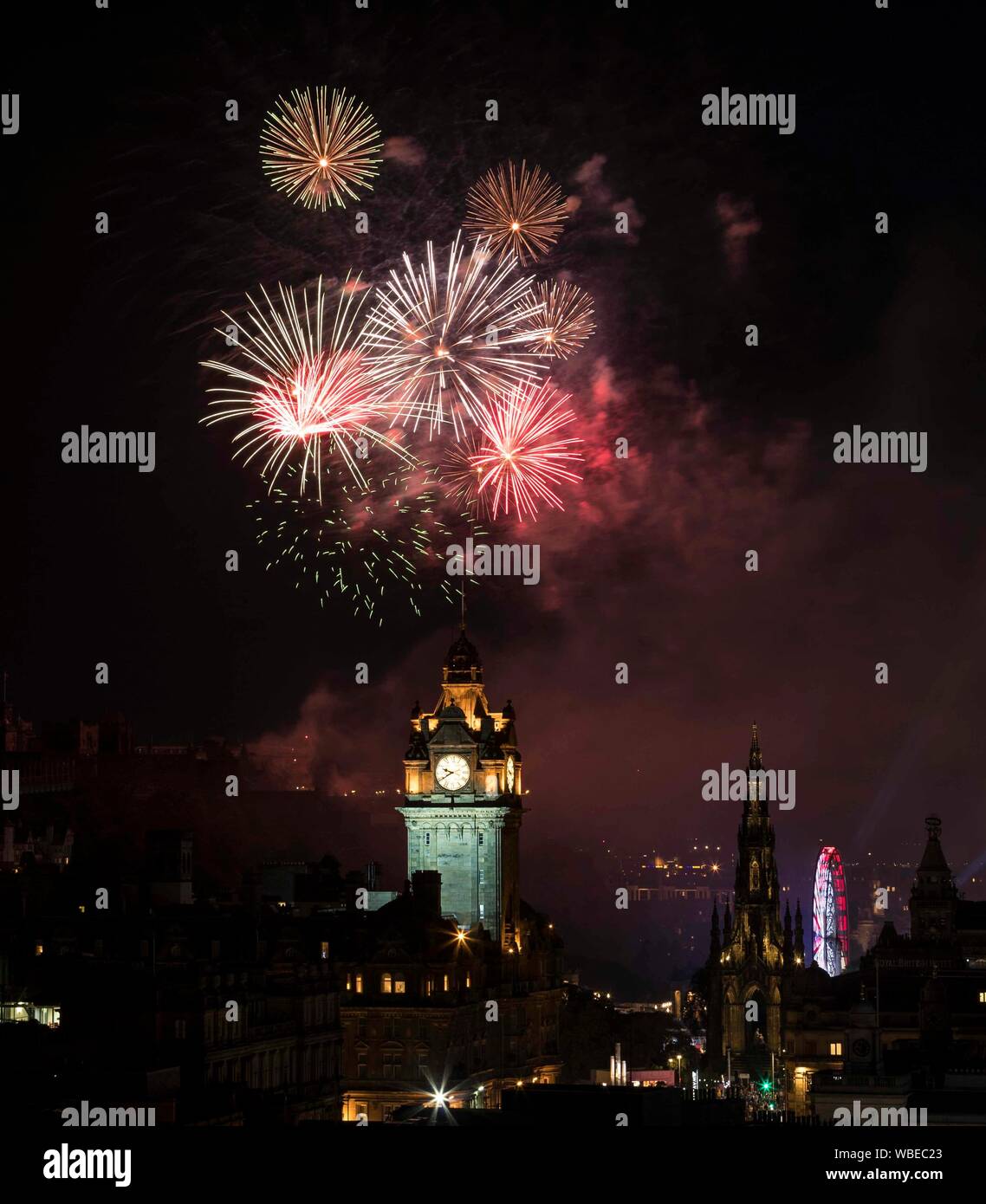 Edinburgh, UK. 26 August, 2019 Pictured: The spectacular Virgin Money ...