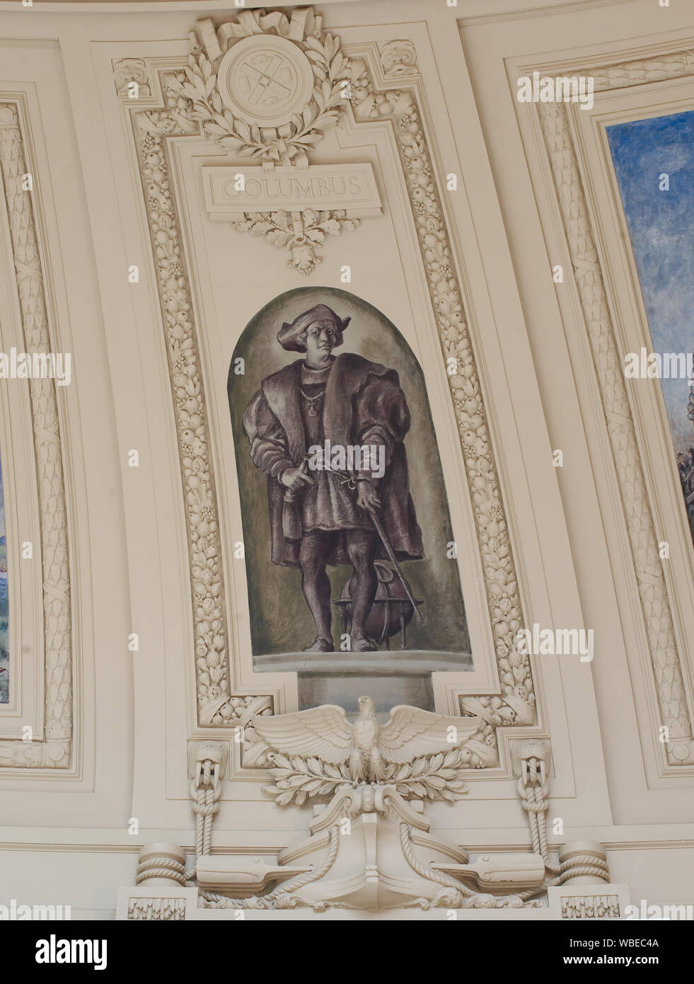 Fresco painting Explorer Columbus located in rotunda, Alexander ...
