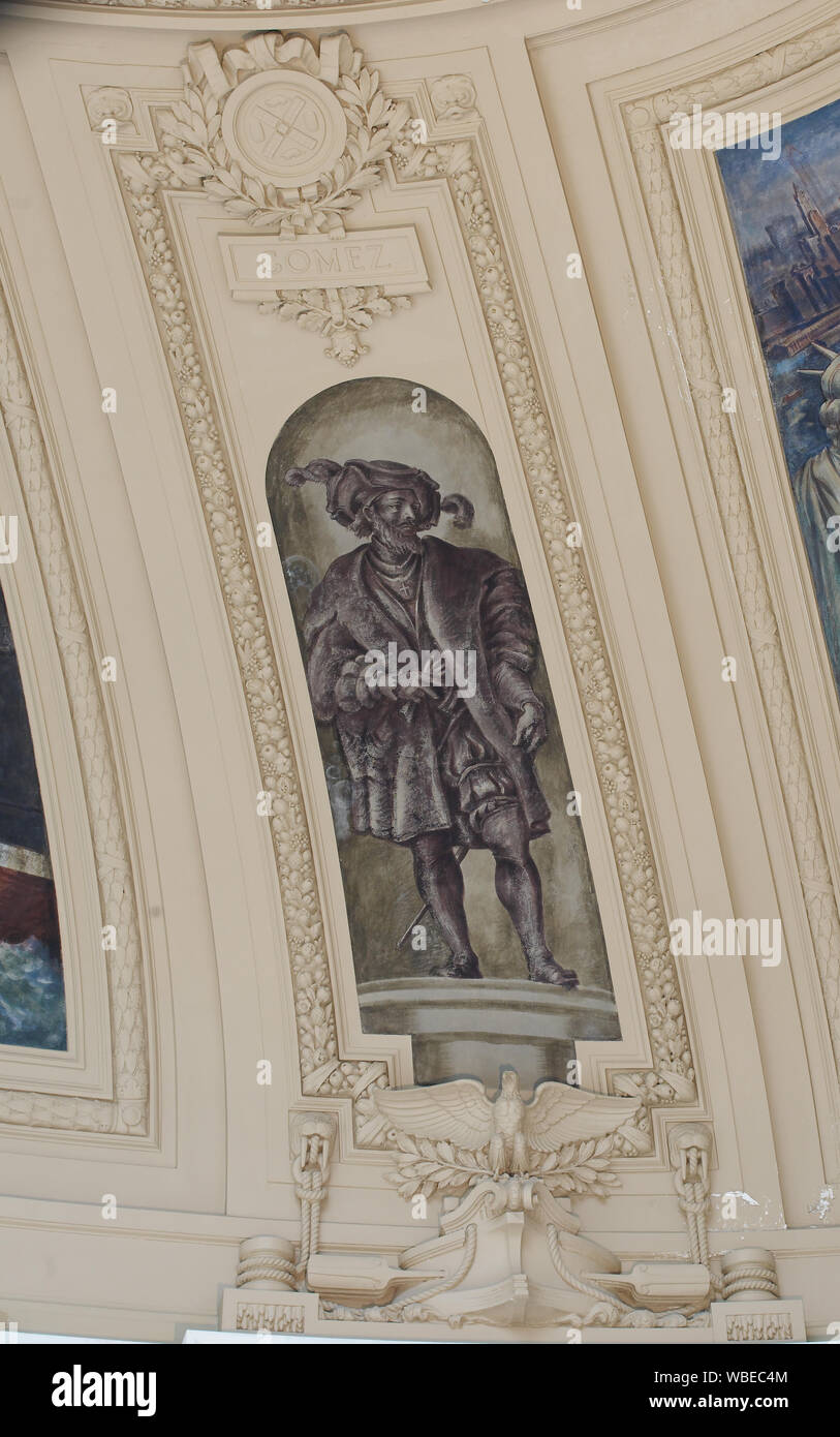 Fresco painting Explorer Gomez located in rotunda, Alexander Hamilton U ...