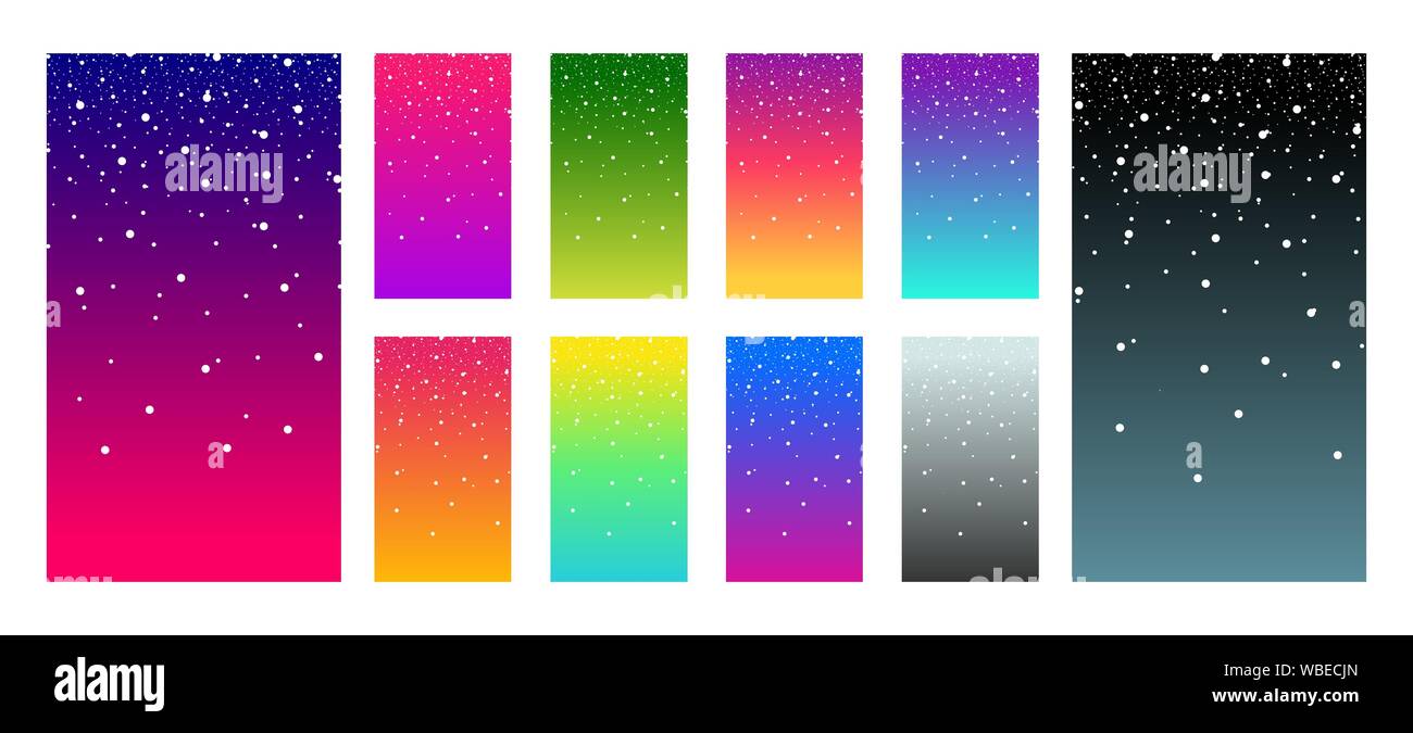 Soft color vibrant gradient modern screen vector ux ui design palette ...