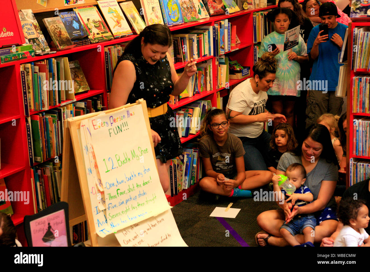 Drag Queens at a book reading event with children and families having ...