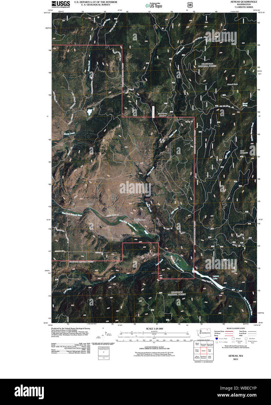 Usgs Washington State Map High Resolution Stock Photography and Images ...