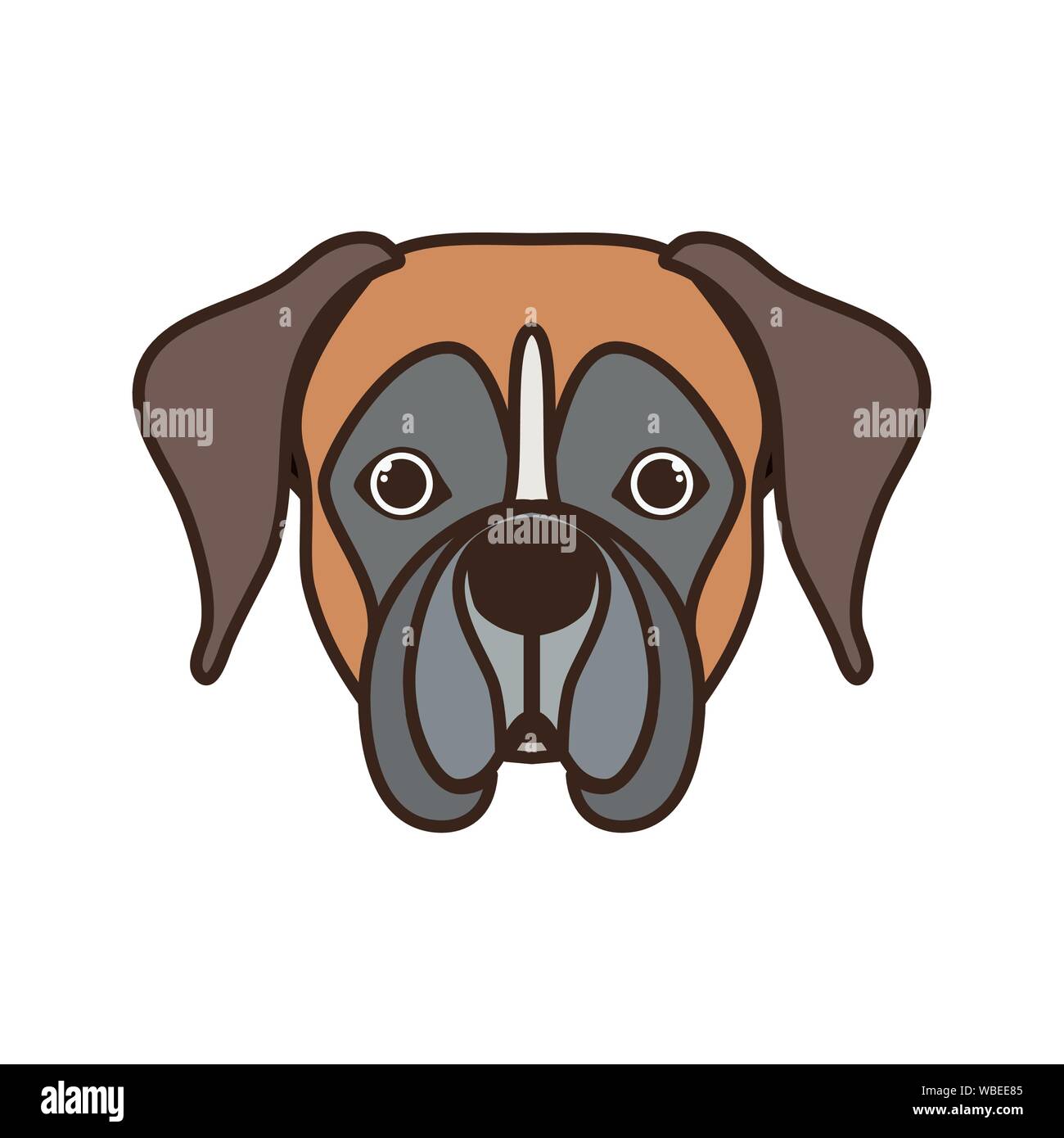 Boxer dog ears Stock Vector Images - Alamy
