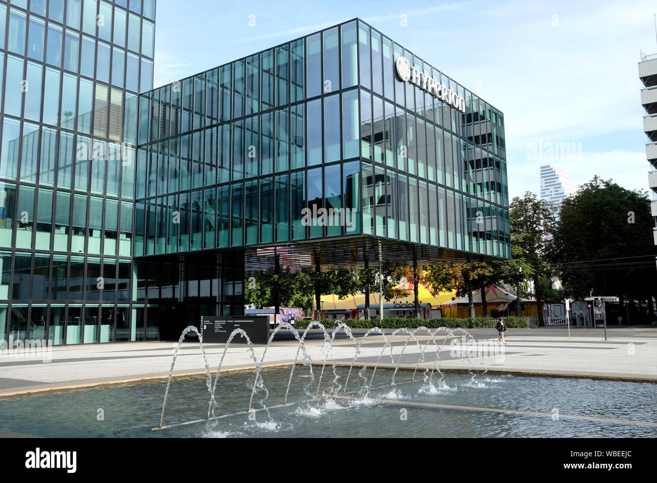 A close-up view of the Hyperion hotel, formerly Ramada Plaza, Basel ...