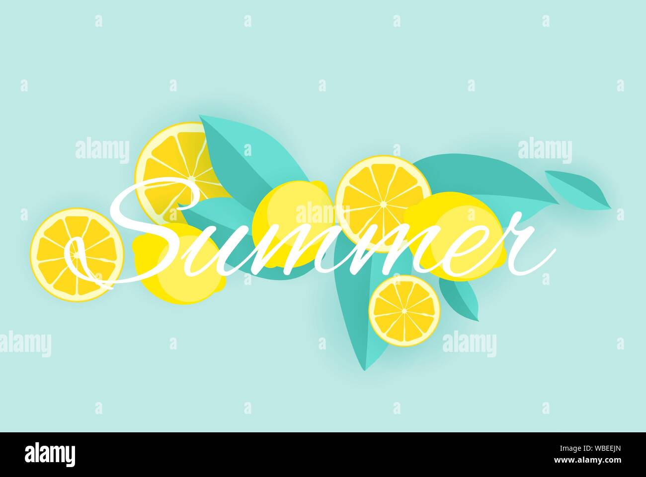 Abstract Summer Lemon Background Vector Illustration Stock Vector Image ...