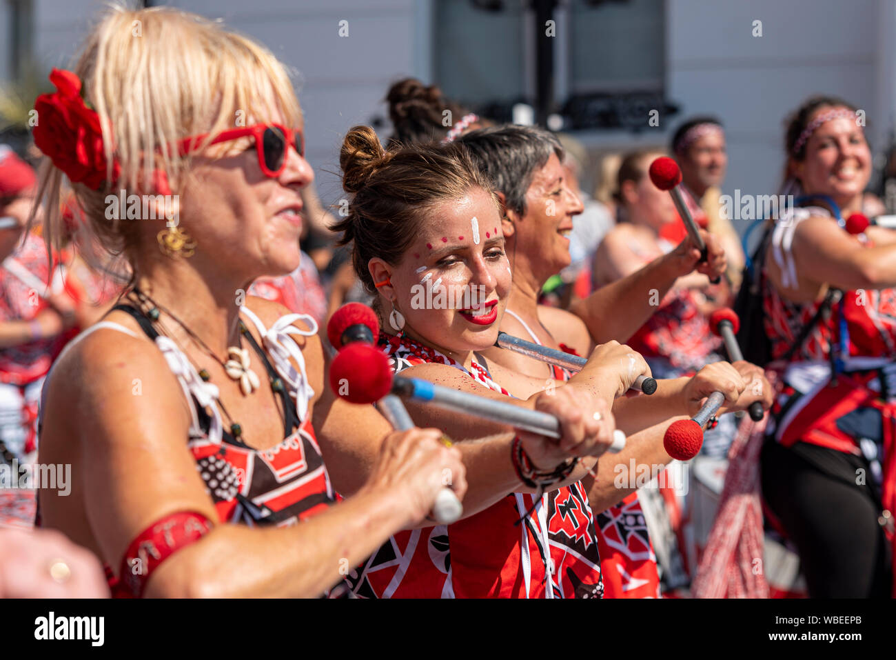Batala World, Batala Mundo drummers at the Notting Hill Carnival Final ...