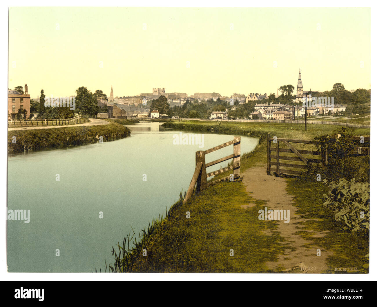 River and town view Cut Out Stock Images & Pictures - Alamy