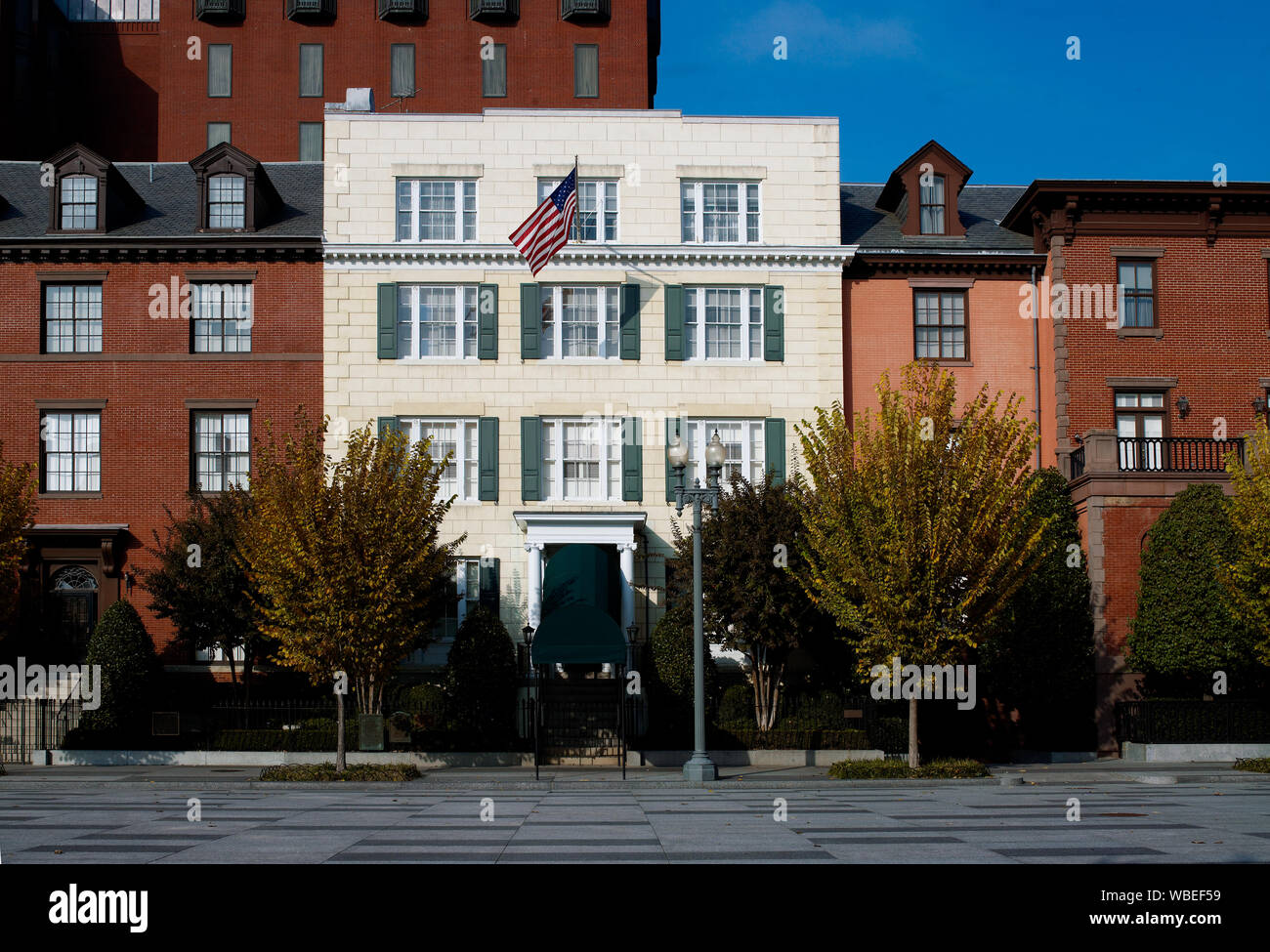 Front exterior, Blair House, located across from the White House ...