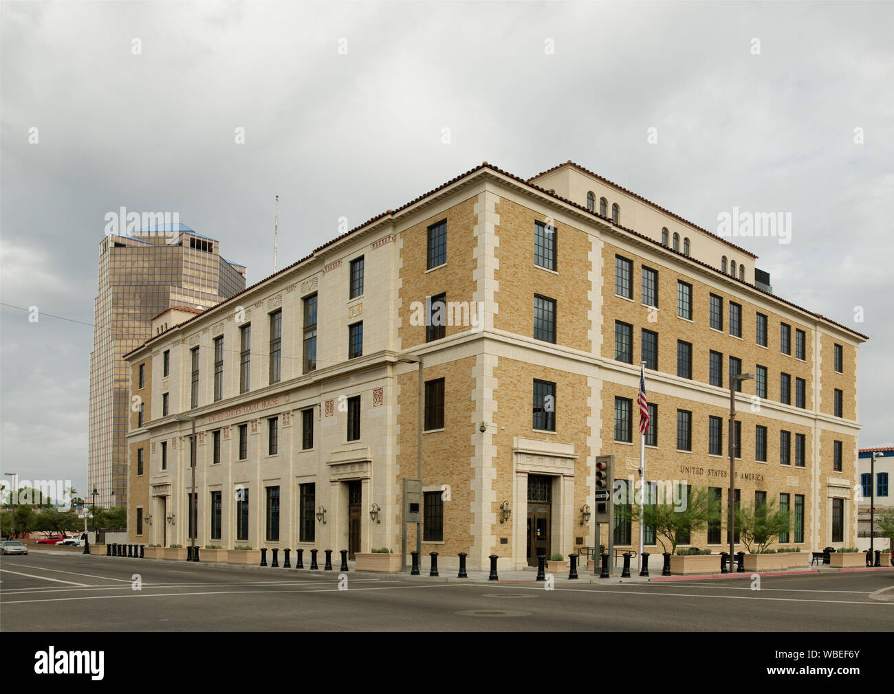Front façade, James A. Walsh U.S. Courthouse, Tucson, Arizona Stock ...