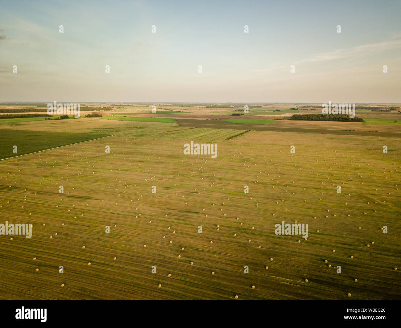 Aerial view wheat fields sunset hi-res stock photography and images - Alamy