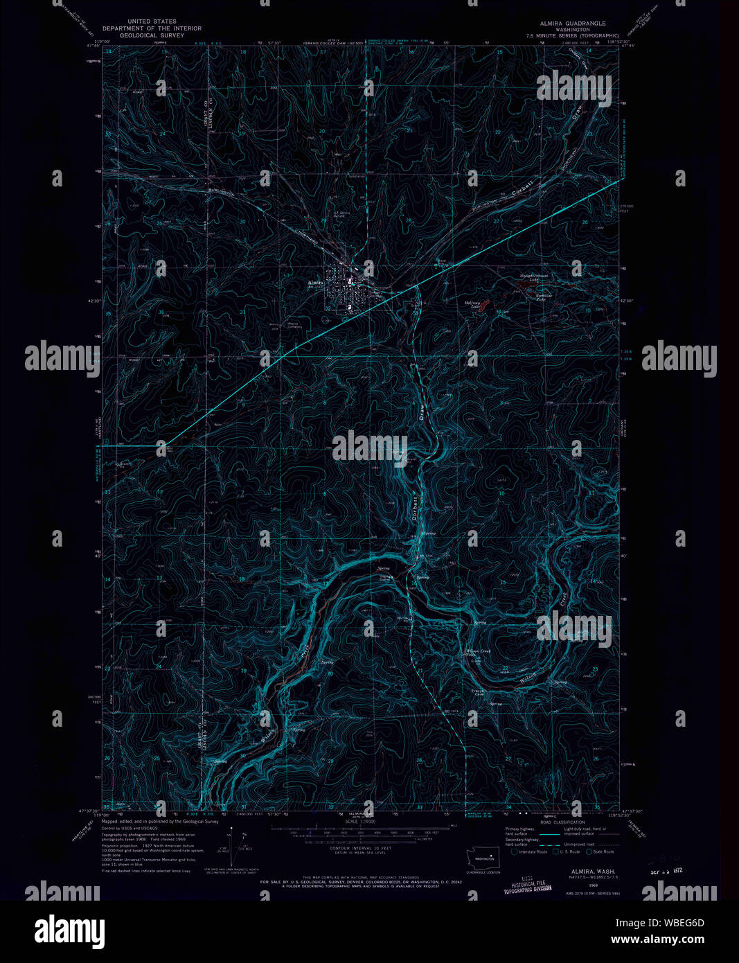 Map of almira washington hi-res stock photography and images - Alamy
