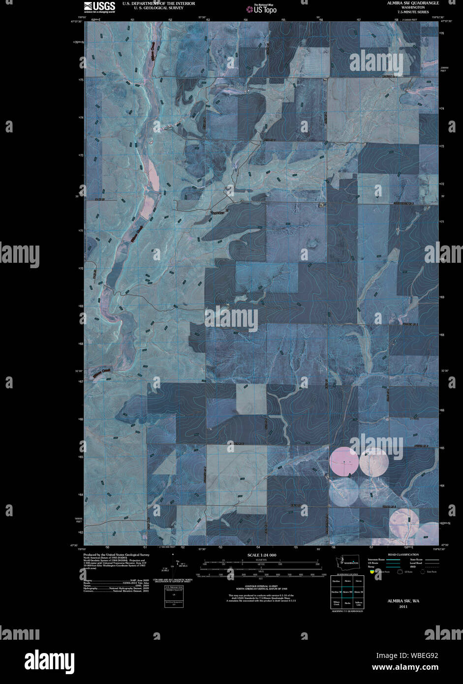 Map of almira washington hi-res stock photography and images - Alamy