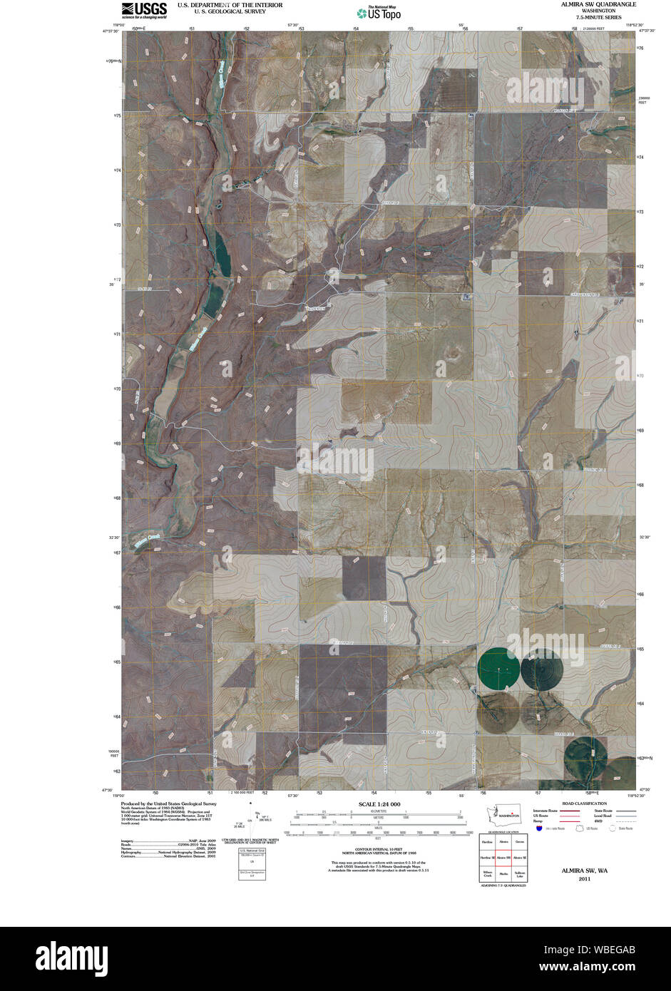 Map of almira washington hi-res stock photography and images - Alamy