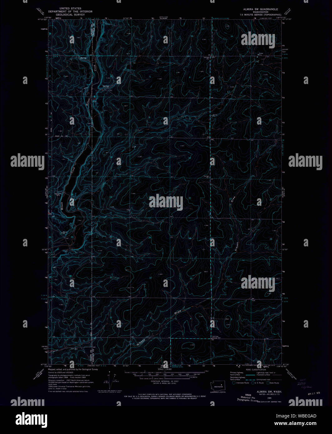 Map of almira washington hi-res stock photography and images - Alamy