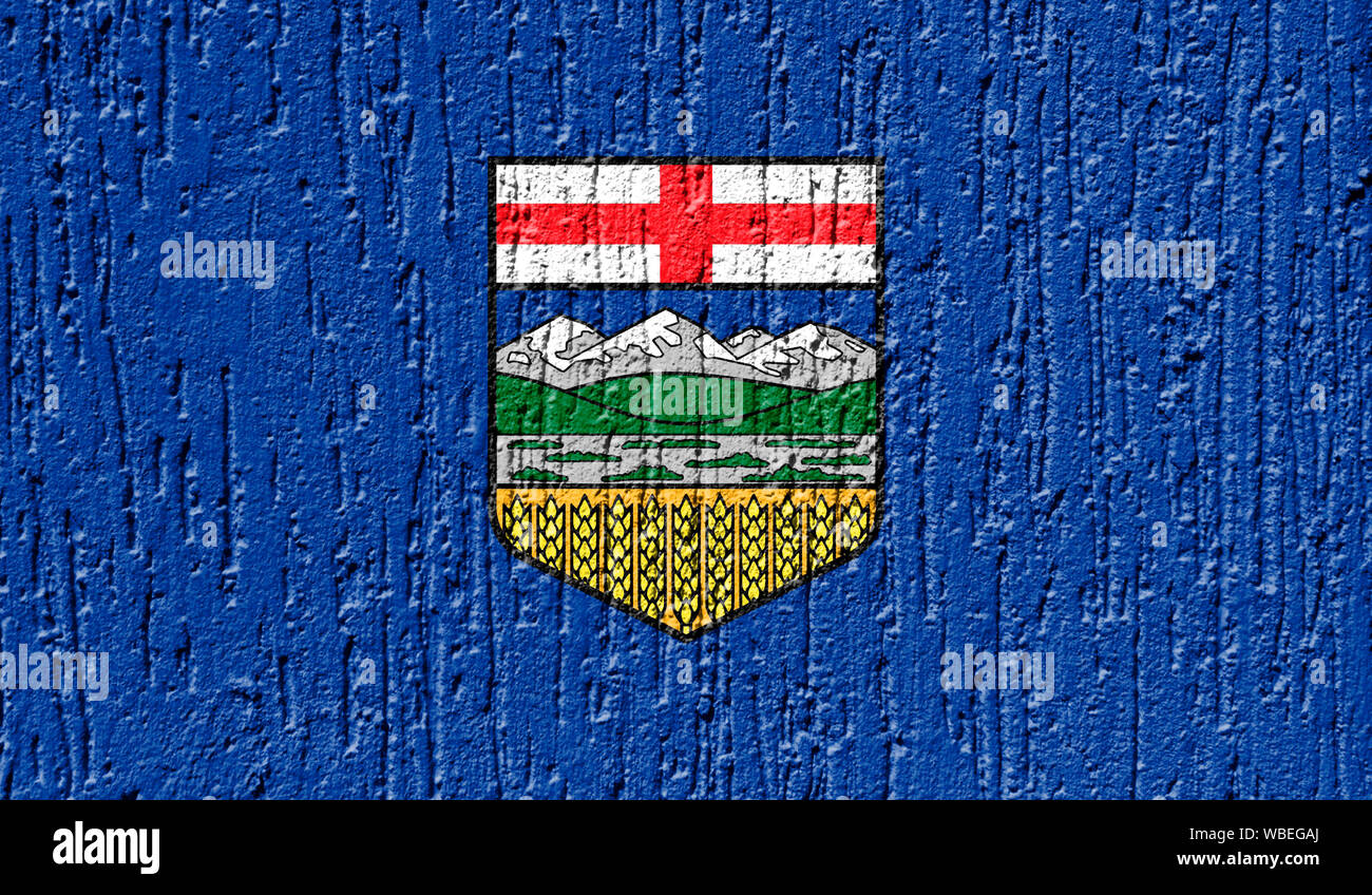 Flag of Alberta close up painted on a cracked wall Stock Photo - Alamy