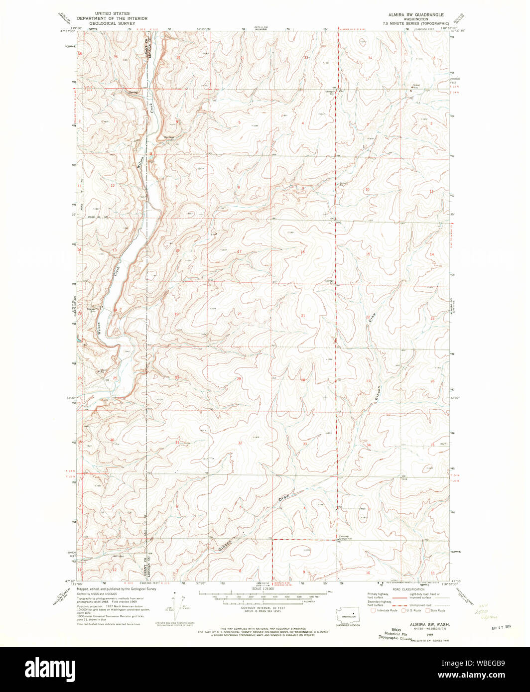 Map of almira washington hi-res stock photography and images - Alamy