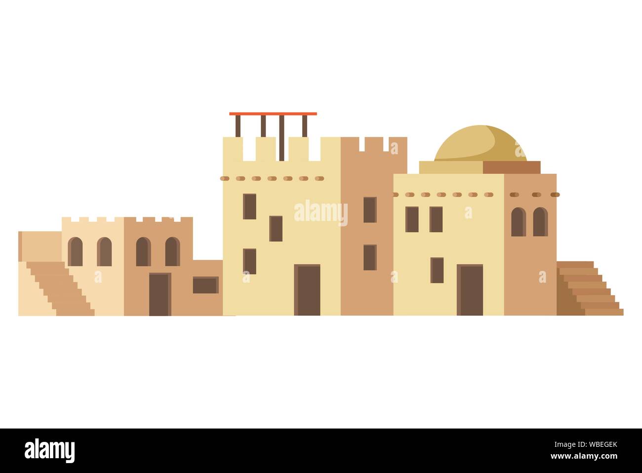 oriental antique aged buildings cartoon Stock Vector Image & Art - Alamy