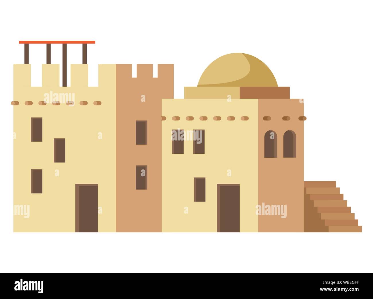 oriental antique aged buildings cartoon Stock Vector Image & Art - Alamy