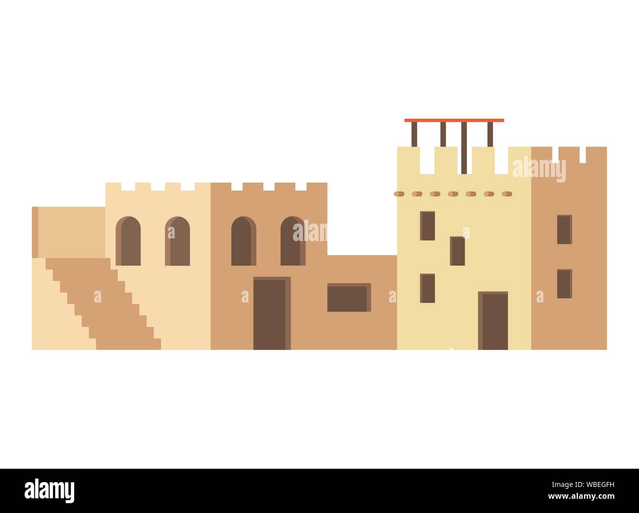 oriental antique aged buildings cartoon Stock Vector Image & Art - Alamy