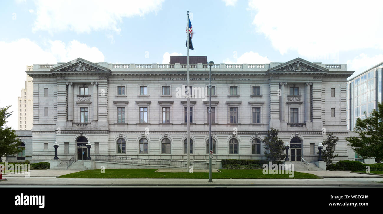 Full exterior, U.S. Custom House, Houston, Texas Stock Photo - Alamy