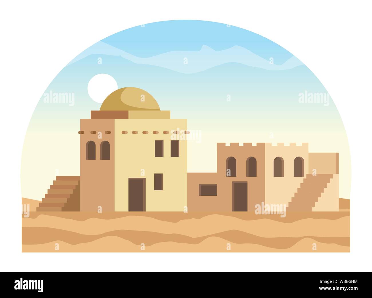 oriental antique aged buildings cartoon Stock Vector Image & Art - Alamy