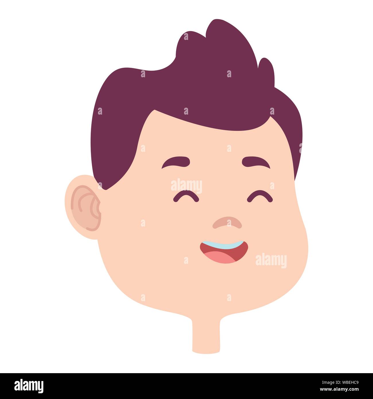 Cute young boy smiling face cartoons Stock Vector Image & Art - Alamy