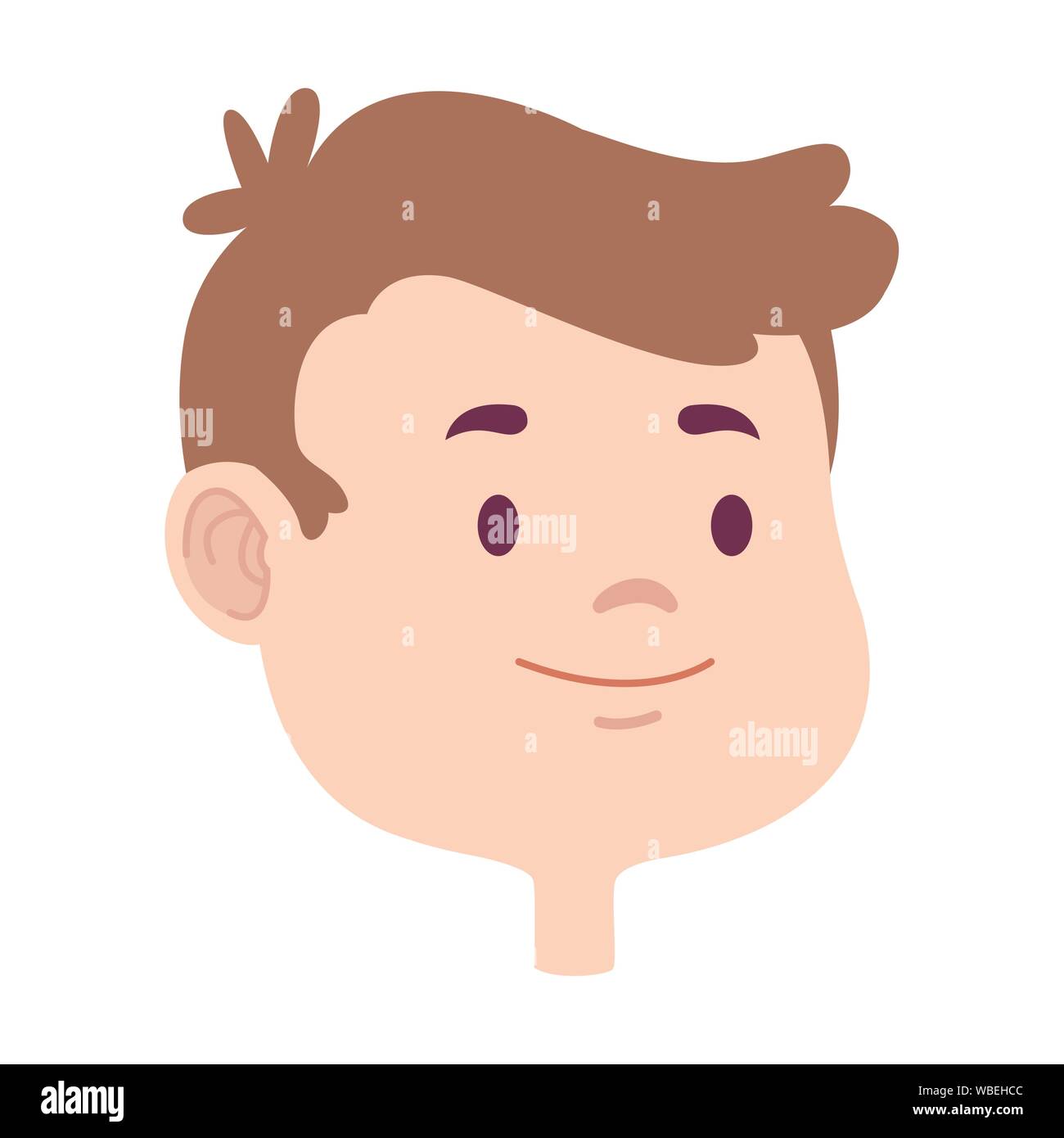 Cute young boy smiling face cartoons Stock Vector Image & Art - Alamy
