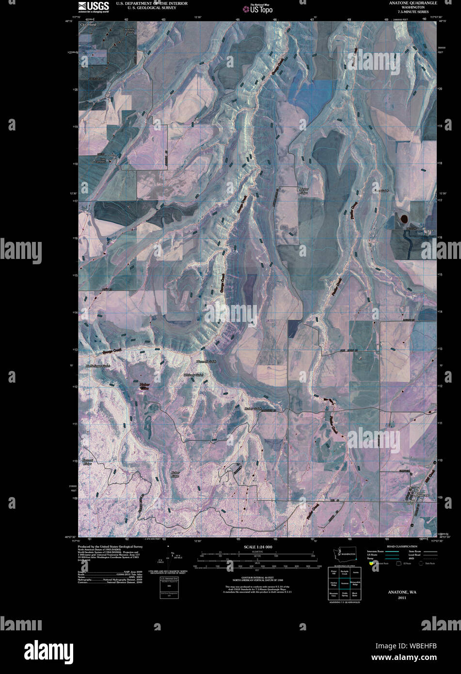 Anatone washington state map hi-res stock photography and images - Alamy