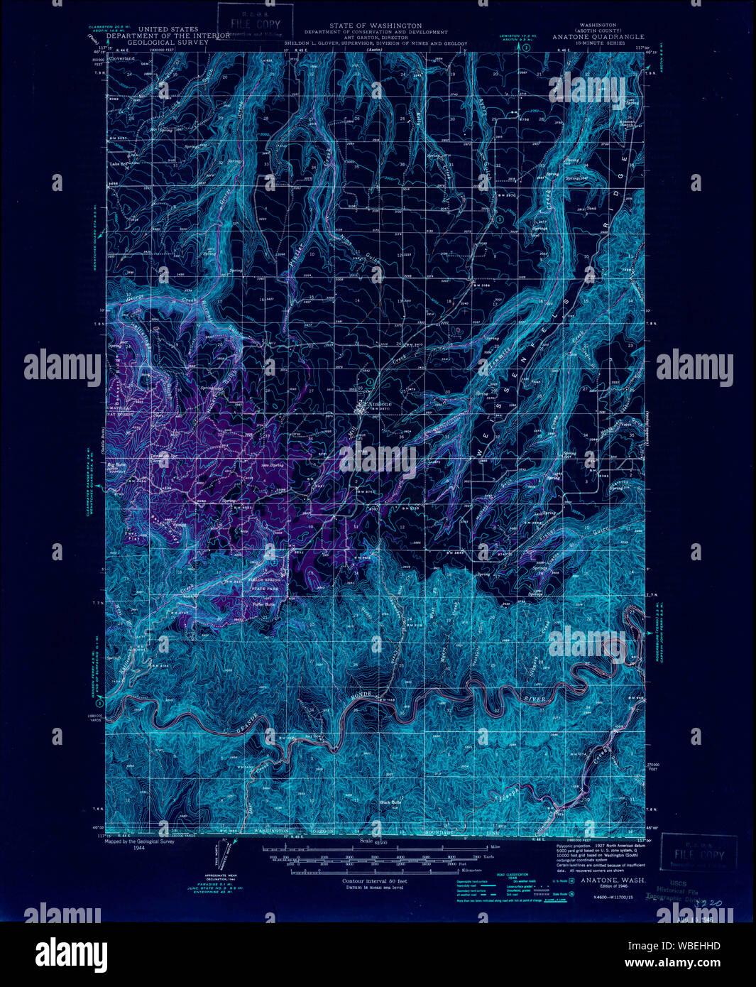 Map of anatone washington hi-res stock photography and images - Alamy