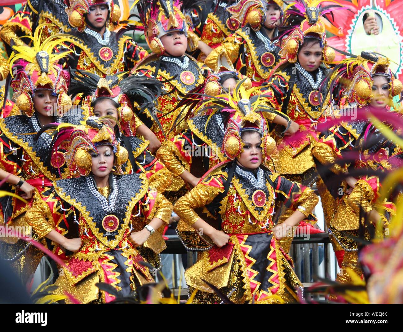 Davao City, Philippines-August 2014: Performers mesmerize the crowds ...