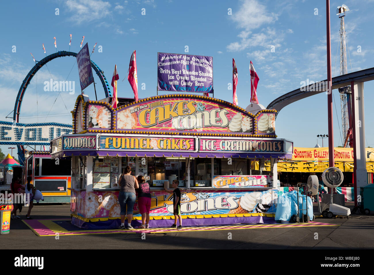 Funnel cakes and Ice cream cone vendor at the 2012 California State ...