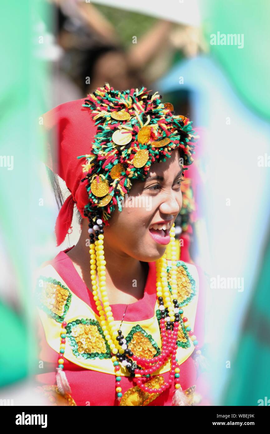 Davao City, Philippines-August 2014: Streetdancing participant ...
