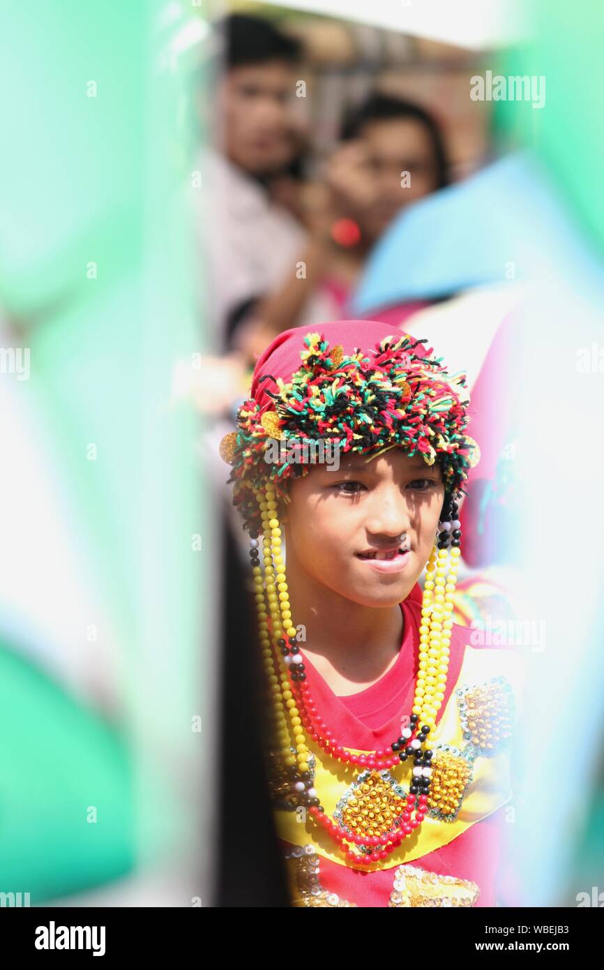 Davao City, Philippines-August 2014: Kadayawan streetdancing ...