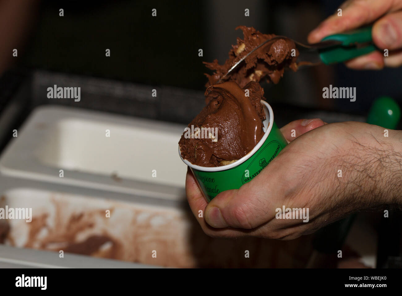 Concept on entomophagy, people eating insects with chocolate Stock ...