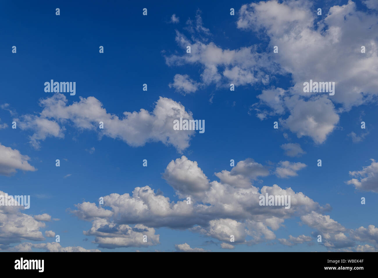 Beautiful sunny view of deep blue sky and Altocumulus cloud Stock Photo ...