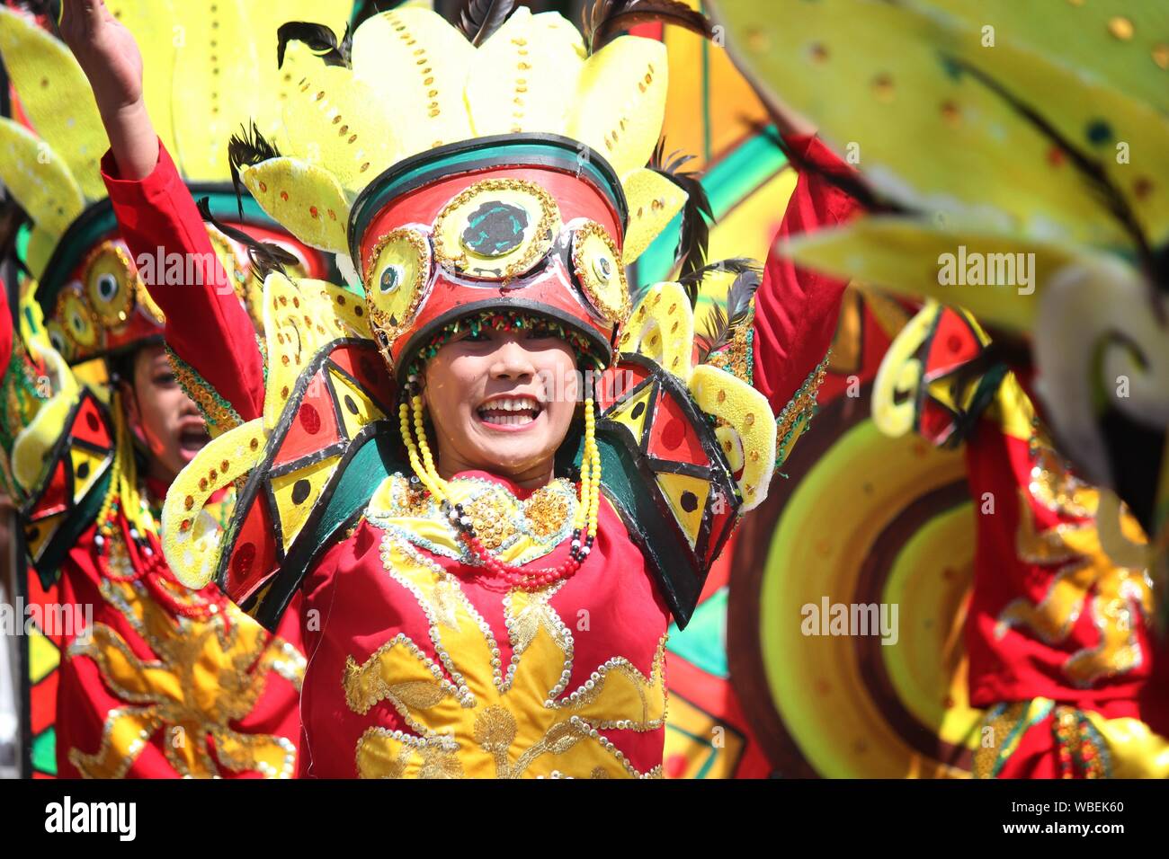 Davao City, Philippines-August 2014: Close up of a street dancing ...