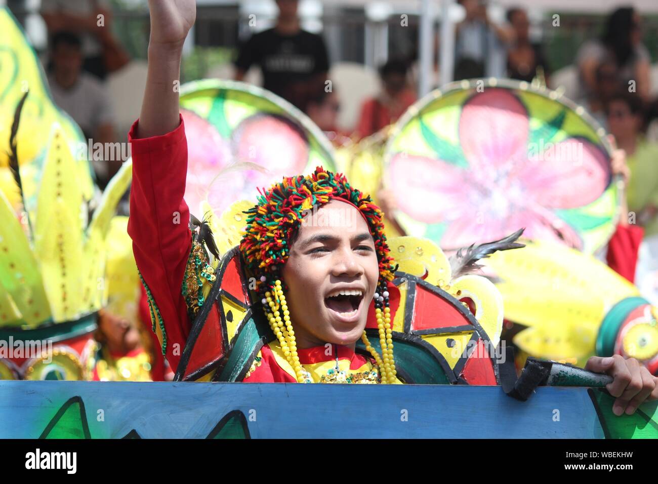 Davao City, Philippines-August 2014: Close up of a streetdancer during ...