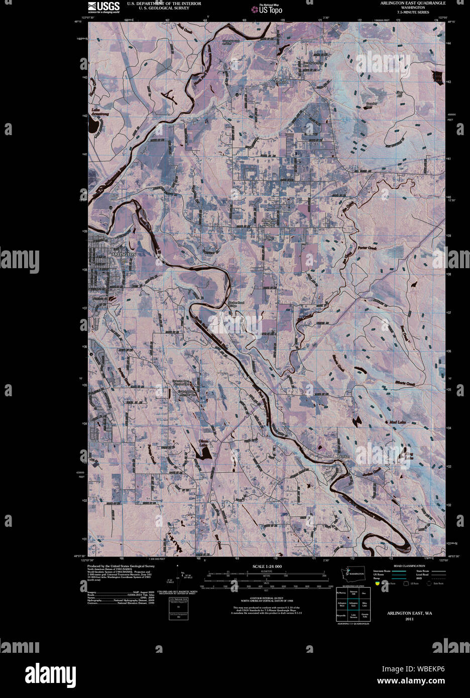 Map of arlington washington hi-res stock photography and images - Alamy