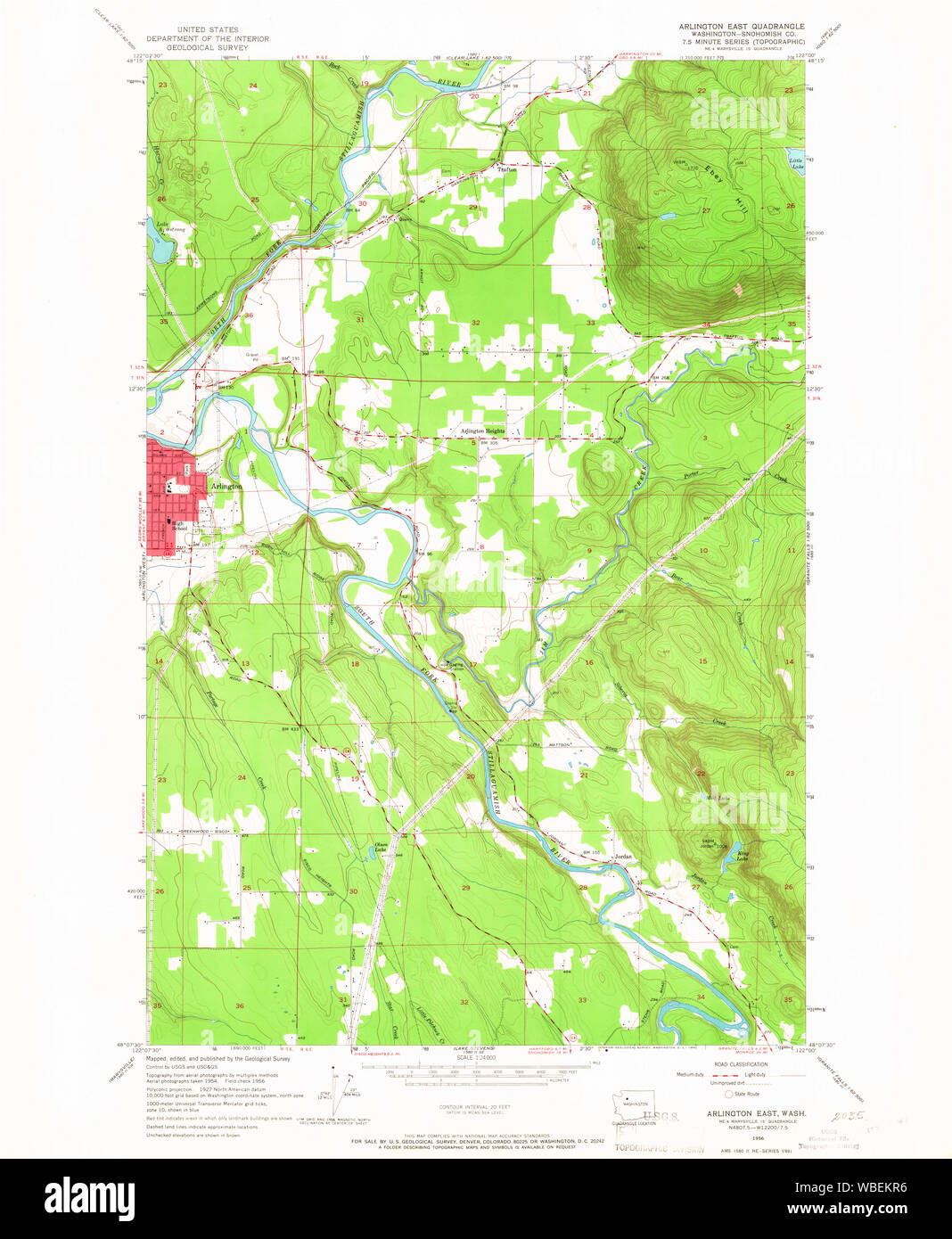 Map of arlington washington hi-res stock photography and images - Alamy