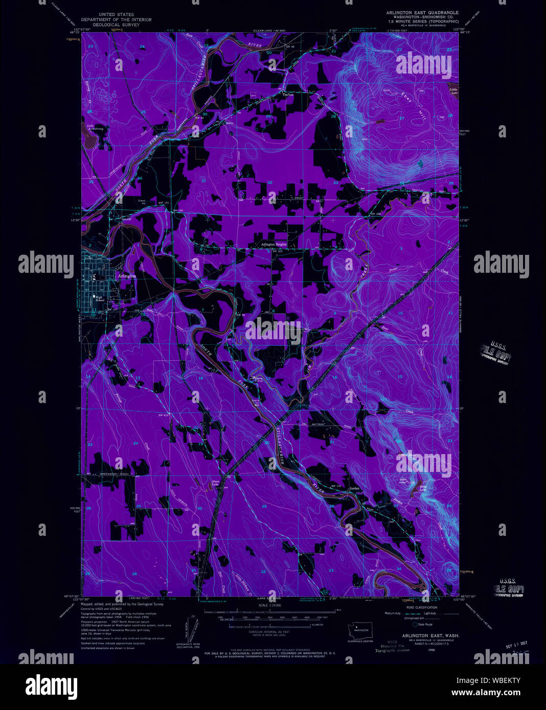 Map of arlington washington hi-res stock photography and images - Alamy