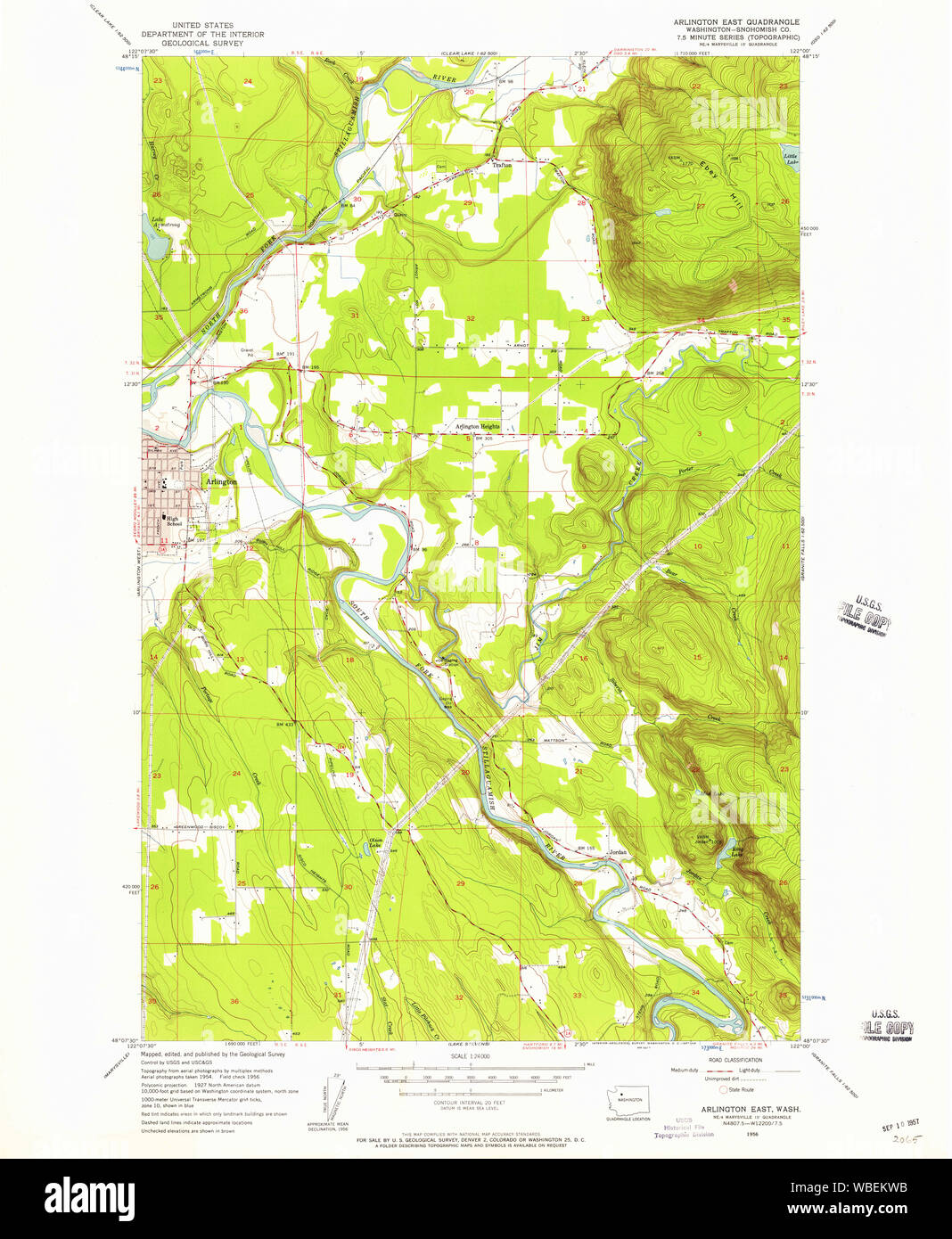 Map of arlington washington hi-res stock photography and images - Alamy