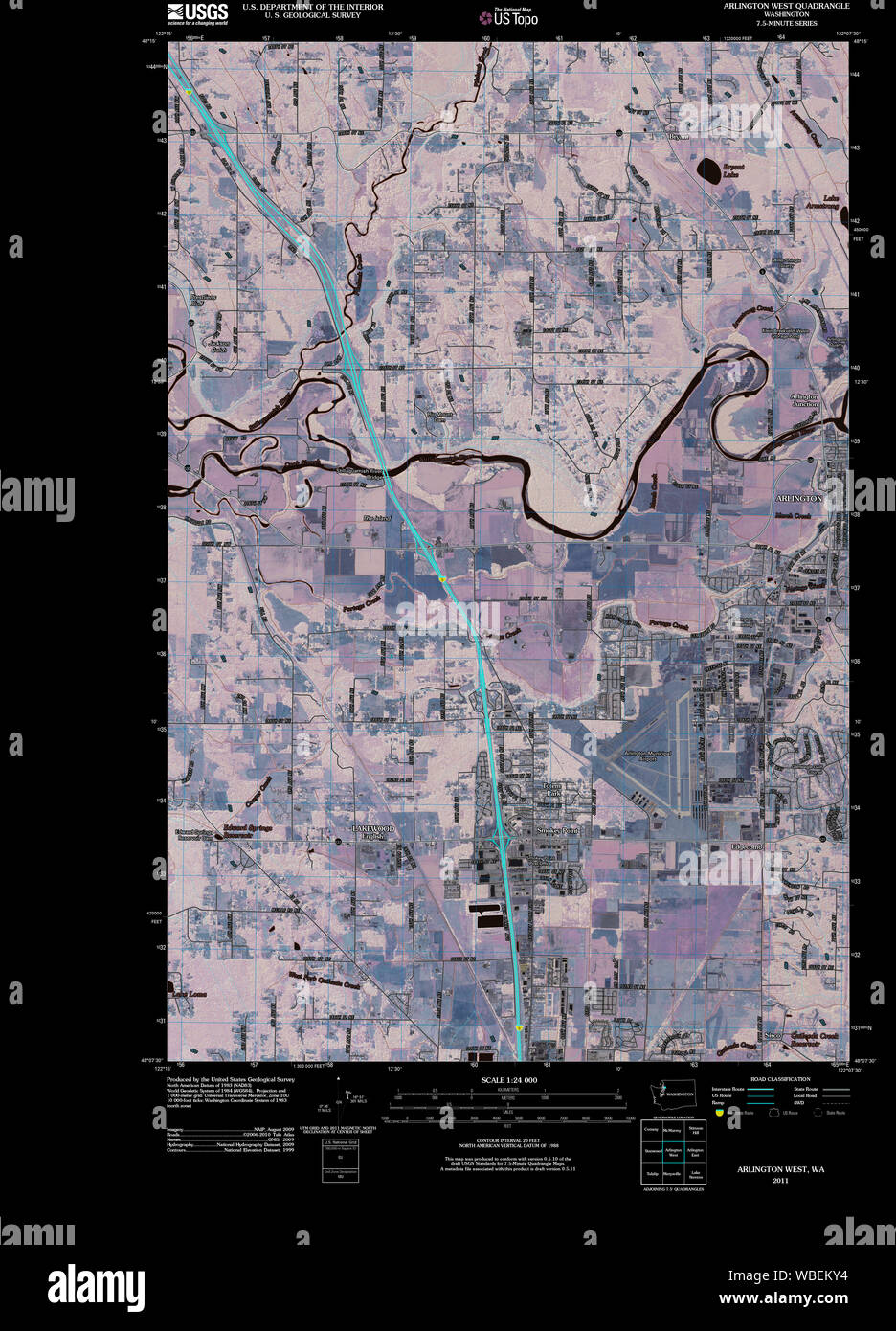 Map of arlington washington hi-res stock photography and images - Alamy
