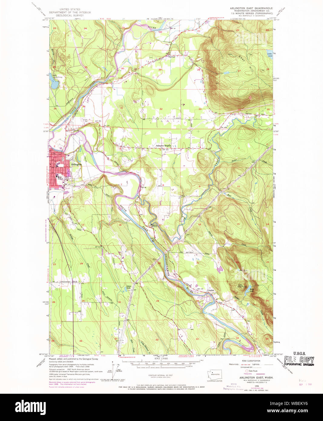 Map of arlington washington hi-res stock photography and images - Alamy