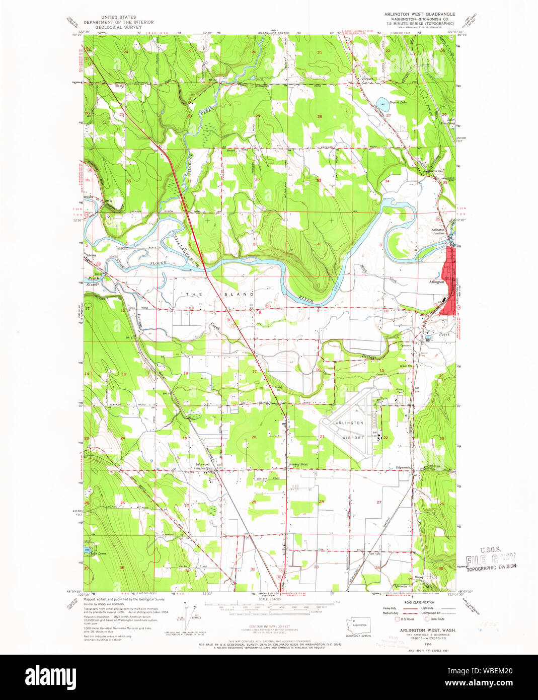Map of arlington washington hi-res stock photography and images - Alamy